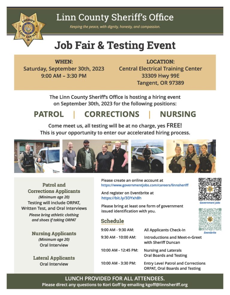 2023 Flyer - Linn County Sheriff's Office