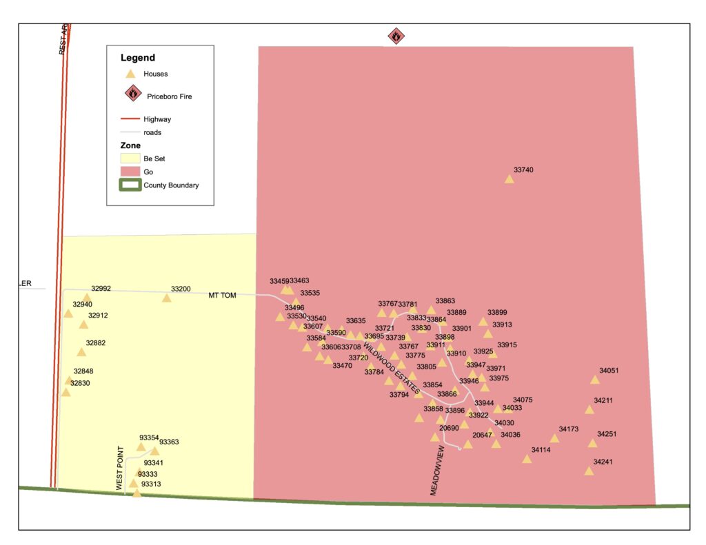 Priceboro Fire Leads to Evacuations - Linn County Sheriff's Office